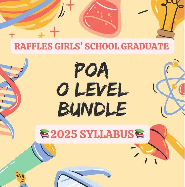 POA O Level Package | TOP DISTINCTION RAFFLES STUDENT Sec 3/Sec 4/G2/G3 ...