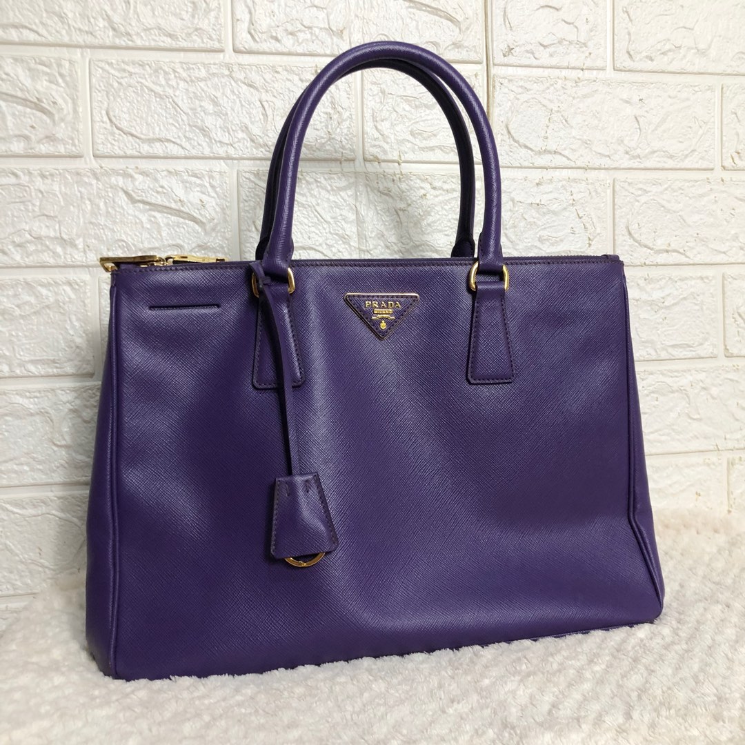 PRADA PURPLE SAFFIANO LUX LEATHER 2-WAY BAG, Luxury, Bags & Wallets on ...
