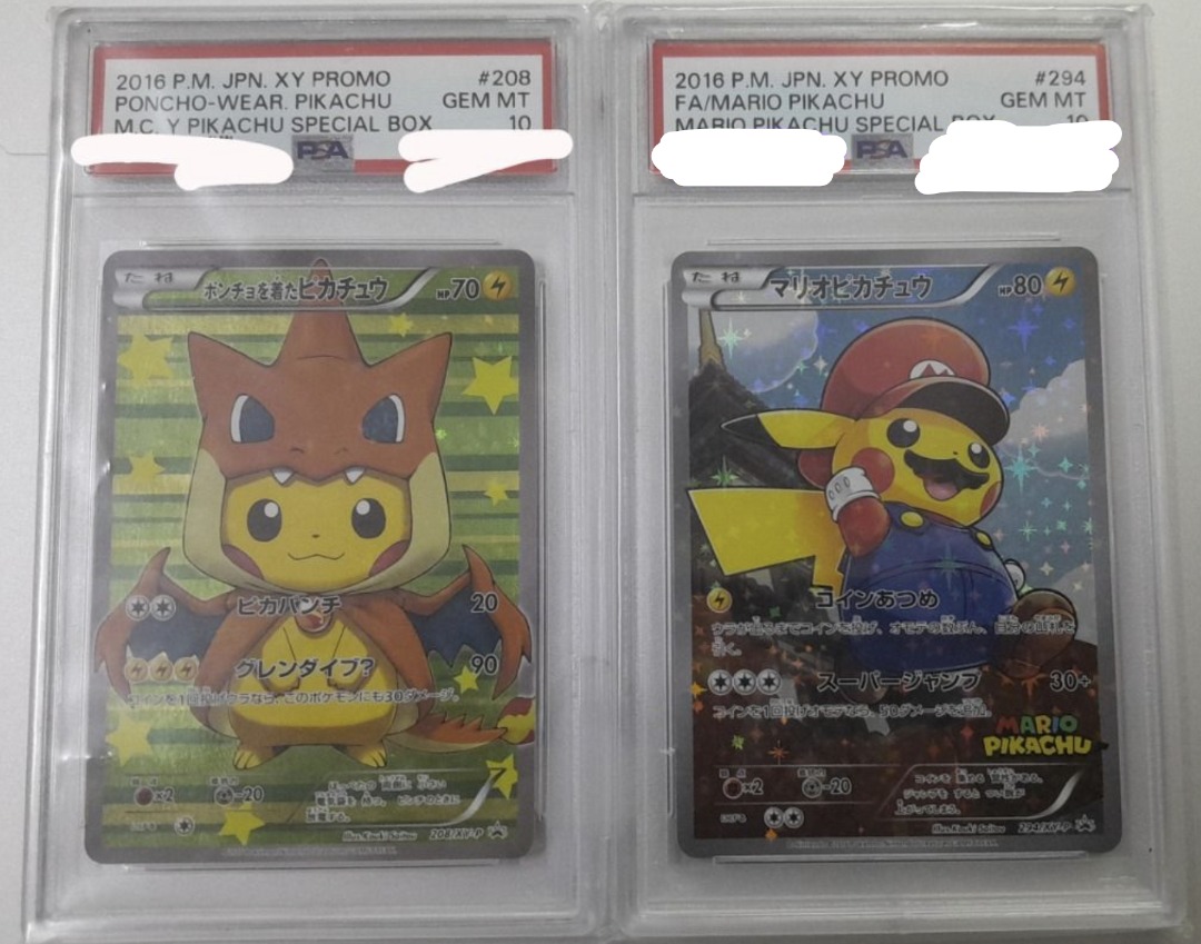 PSA 10 Mario Pikachu 294 Charizard Pikachu Poncho 208 Japanese 2016 ...