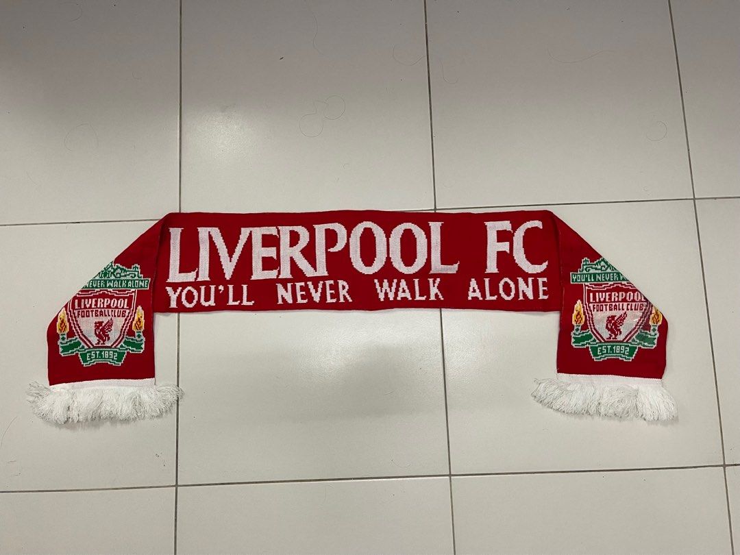 Rare LIVERPOOL FC Official Product Muffler Crest Scarf, Men's Fashion, Watches & Accessories ...