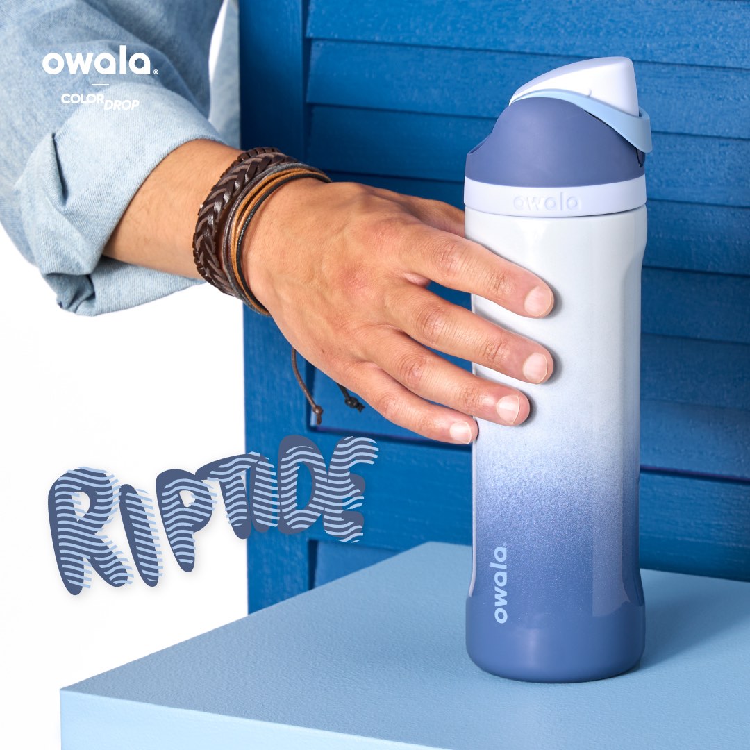 [RARE/IN-HAND] Owala 24oz Riptide Freesip Bottle, Furniture & Home ...