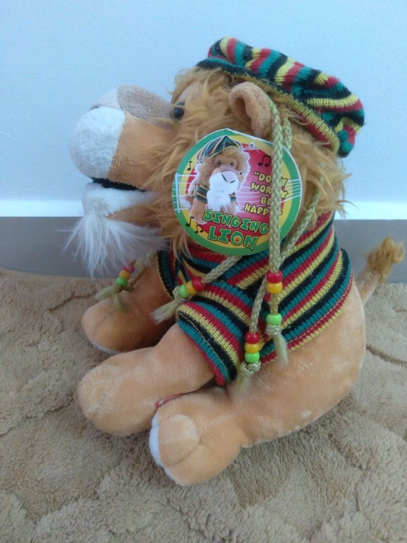 Rasta Lion Animated Plush Plays free with purchase any item in my ...