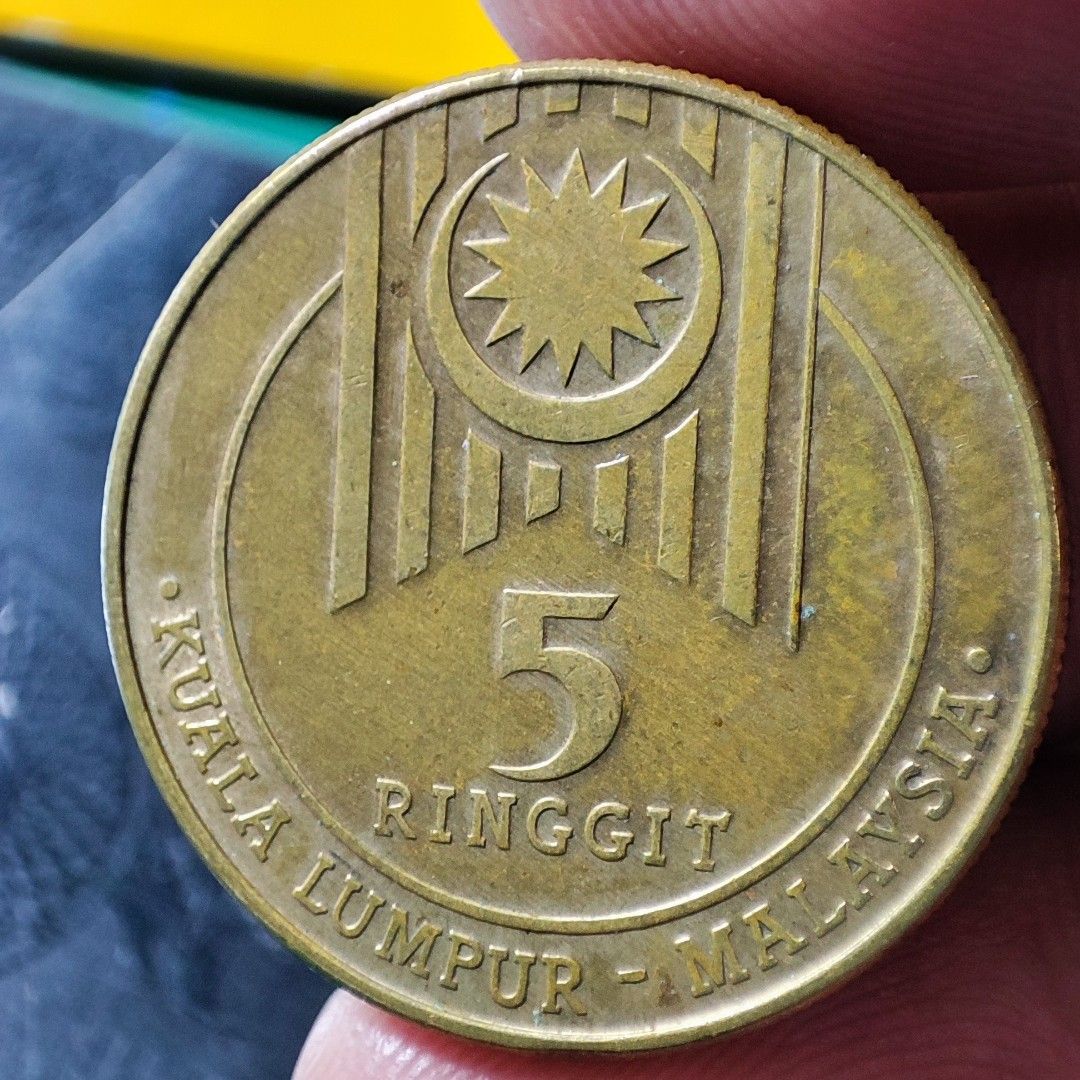 Rm5 Syiling duit lama tahun 1989 sempena peringatan Sukan Asia, Hobbies ...