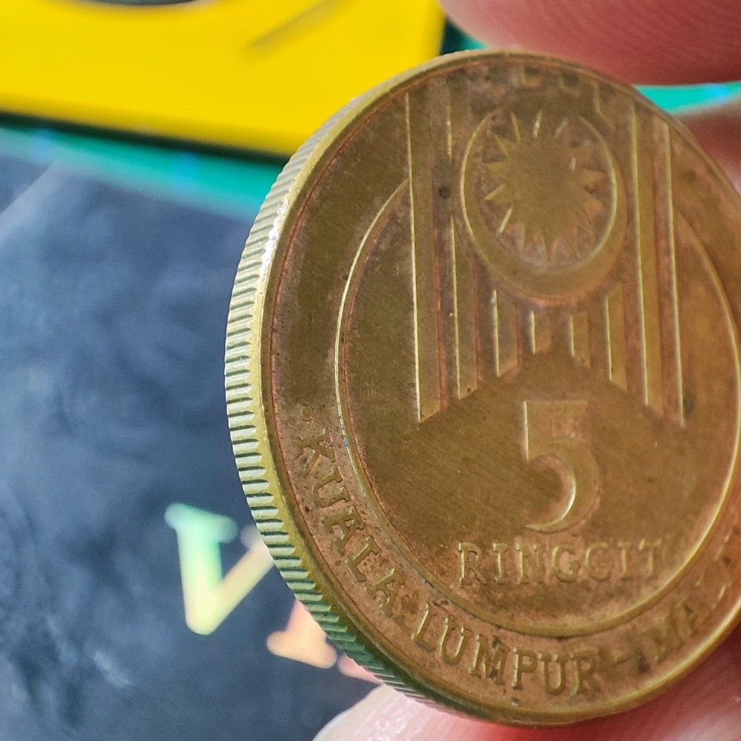 Rm5 Syiling duit lama tahun 1989 sempena peringatan Sukan Asia, Hobbies ...