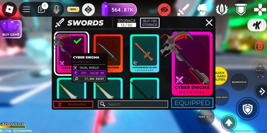 Roblox death ball sword, Video Gaming, Video Game Consoles, PlayStation ...