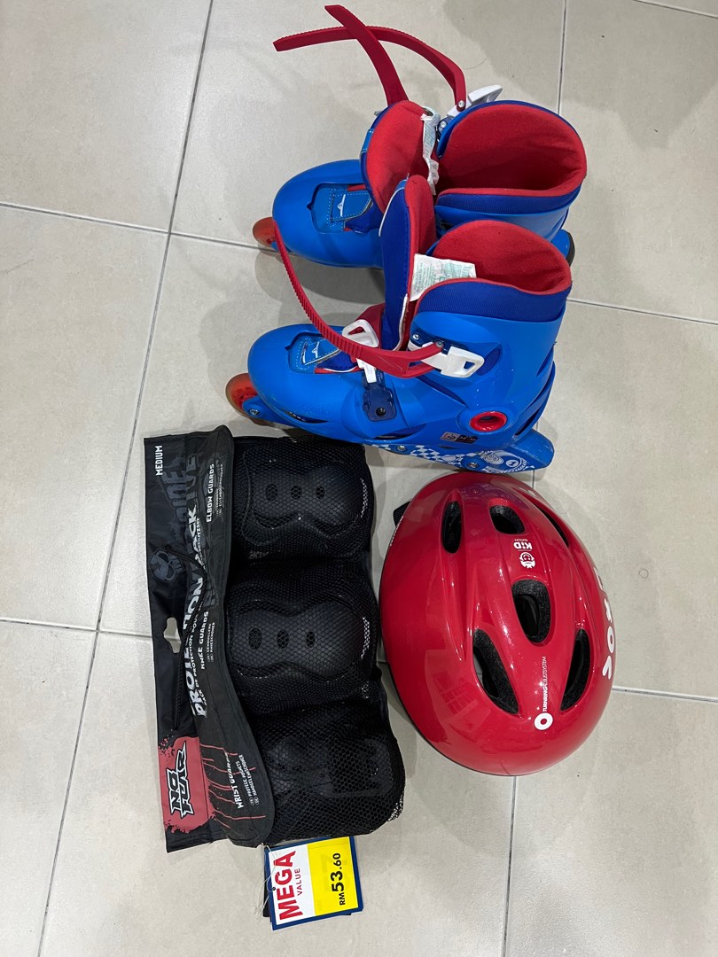 Roller blades complete with safety gears, Sports Equipment, Sports ...