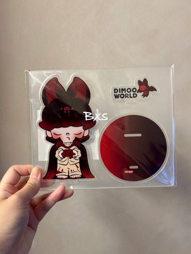 Sealed Authentic Popmart Dimoo vampire Halloween acrylic display stand ...
