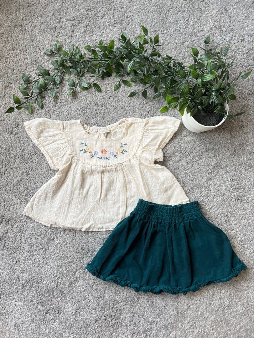 Set Aesthetic Tete a Tete Top & Skirt Baby Girl | 9-18m (Up to 11 kgs ...