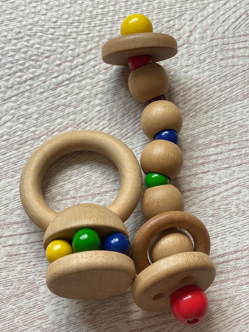 SOLID WOODEN RATTLE, Babies & Kids, Infant Playtime on Carousell