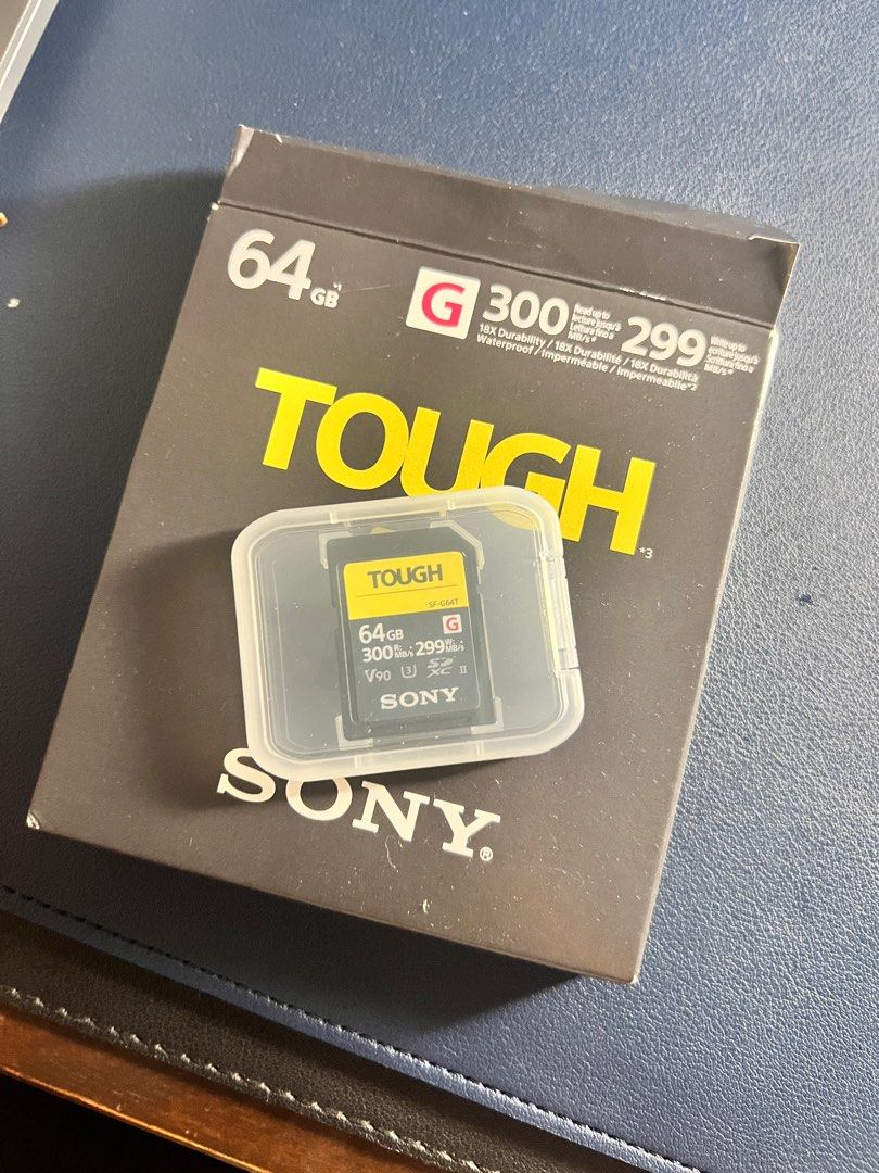 Sony Tough Sd Card 64gb V90 , Photography, Cameras on Carousell