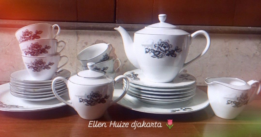 Tea set jadul porselen vintage, Kitchen & Appliances di Carousell