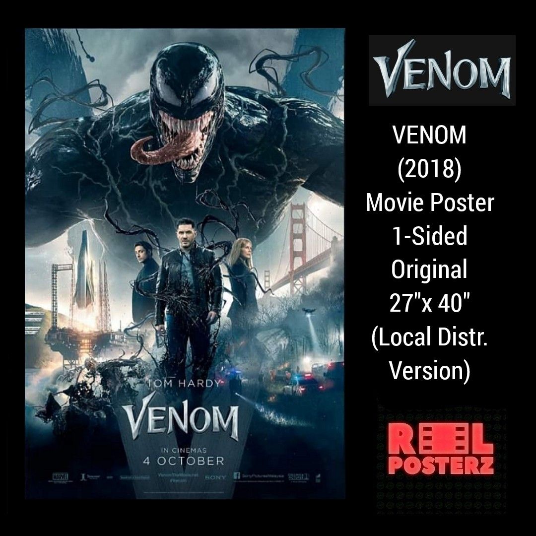 VENOM (2018) Movie Poster 1-Sided Original 27"x 40" (Local Distr. Version), Furniture & Home ...