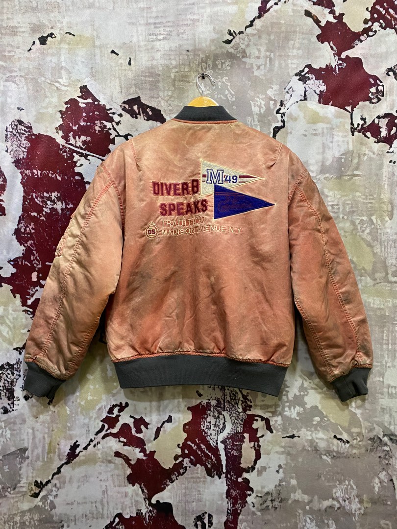 Vintage Bomber Jacket Diver, Women's Fashion, Coats, Jackets and ...