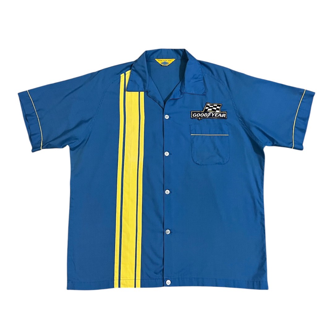 VINTAGE GOODYEAR RACING CREW OPEN COLLAR SHIRT, Men's Fashion, Tops ...