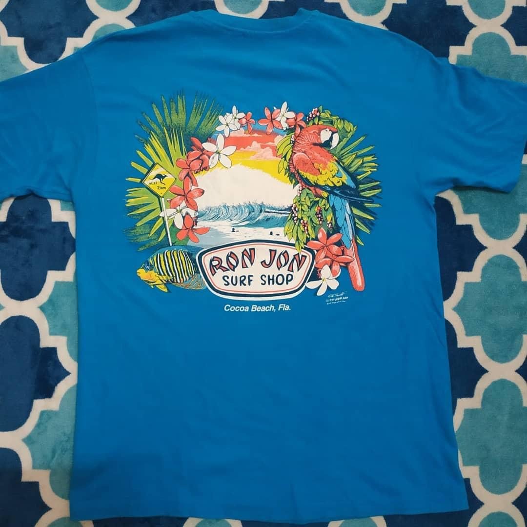 Vintage Ron Jon 1989 Burung Kakak Tua Single Pocket, Men's Fashion ...