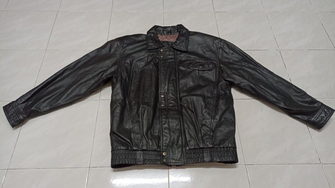 Vintage Sub Urban 90s Genuine Riding Leather Jacket Size L/XL, Men's ...