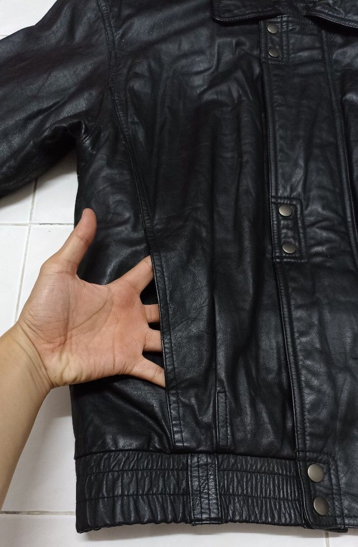 Vintage Sub Urban 90s Genuine Riding Leather Jacket Size L/XL, Men's ...