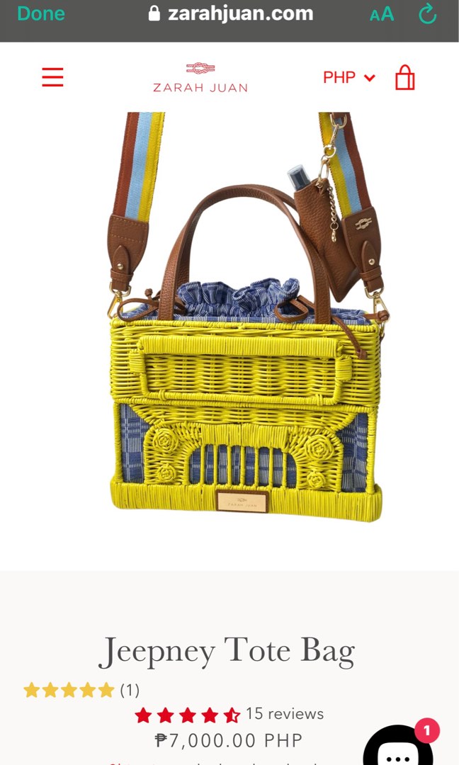 Zarah Juan Jeepney Tote Bag (Original), Men's Fashion, Bags, Sling Bags ...