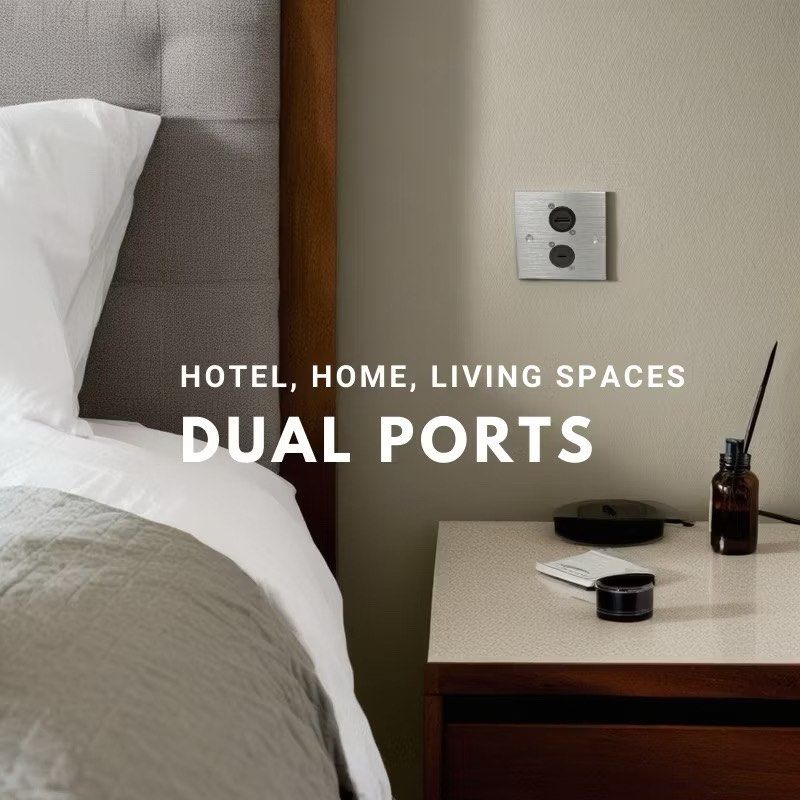 7-STAR* Aesthetic Face Plate 2 Port Dual Wall Faceplate | 4K HDMI + USB ...
