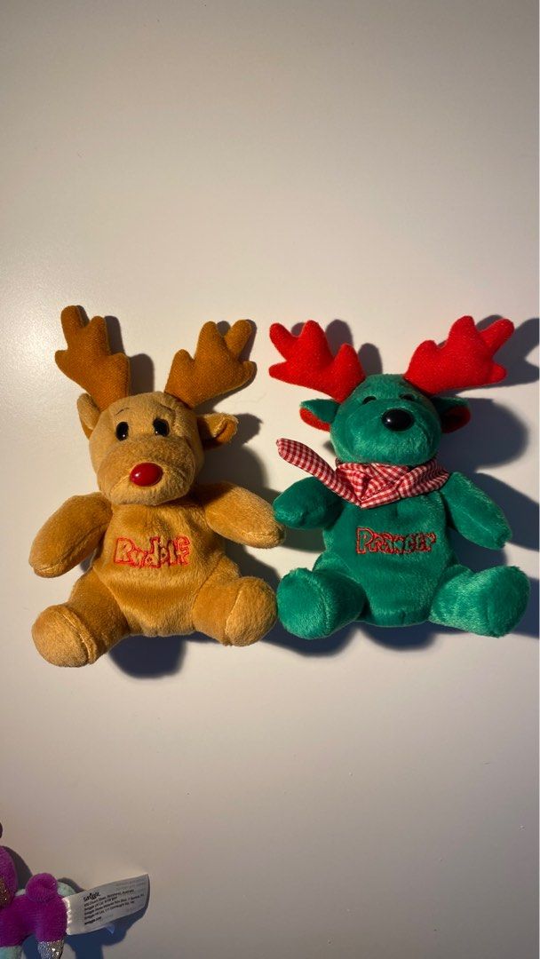 ( 2 in a set ) RUDOLF PRANCER CUTE PLUSH TOY PLUSHIES COLLECTION ...