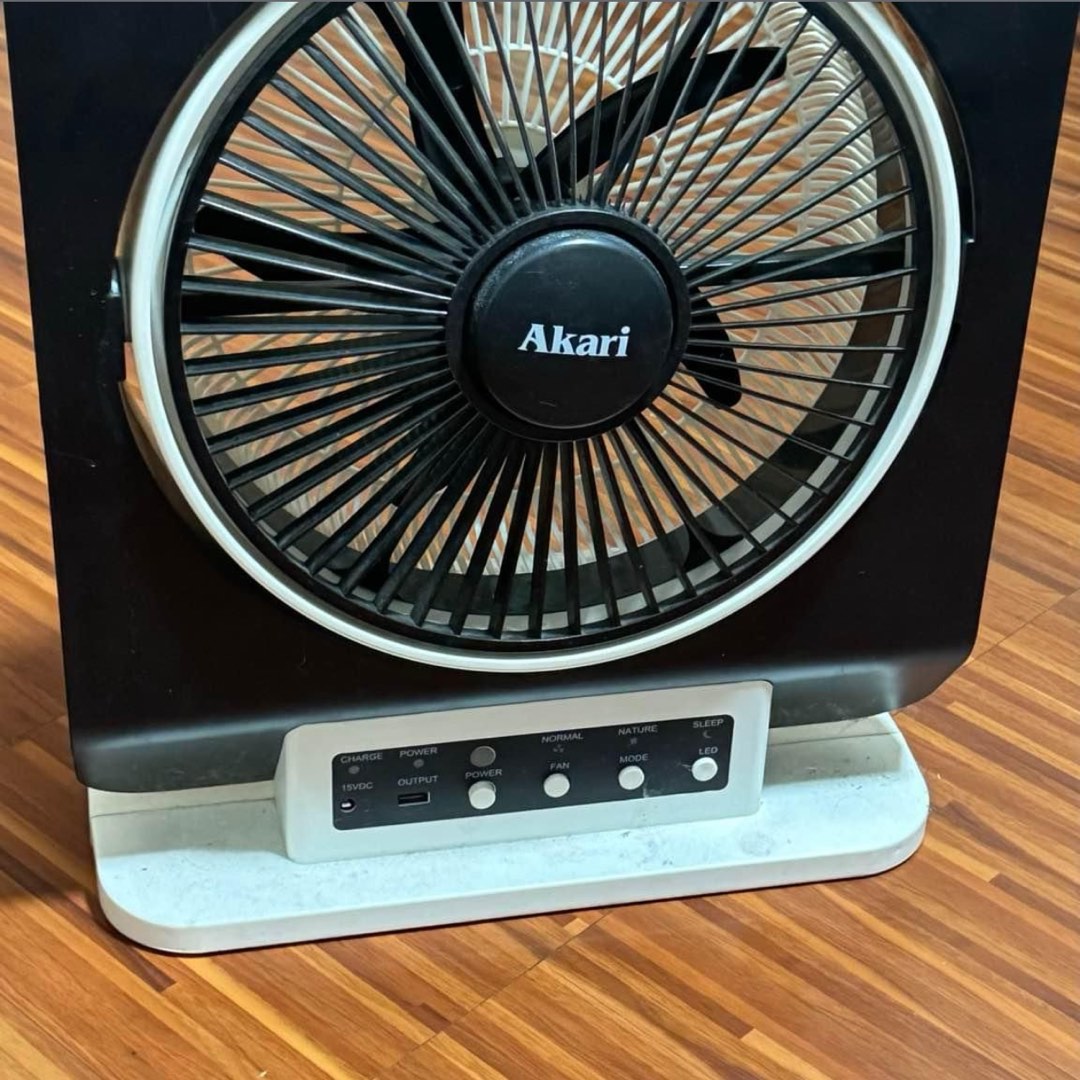 Akari jumbo fan rechargeble, Furniture & Home Living, Lighting & Fans ...