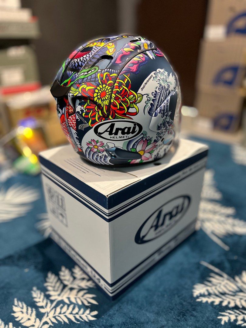 Arai Vz-ram Oriental Flat Blue ORIGINAL READY STOCK, Announcements on Carousell