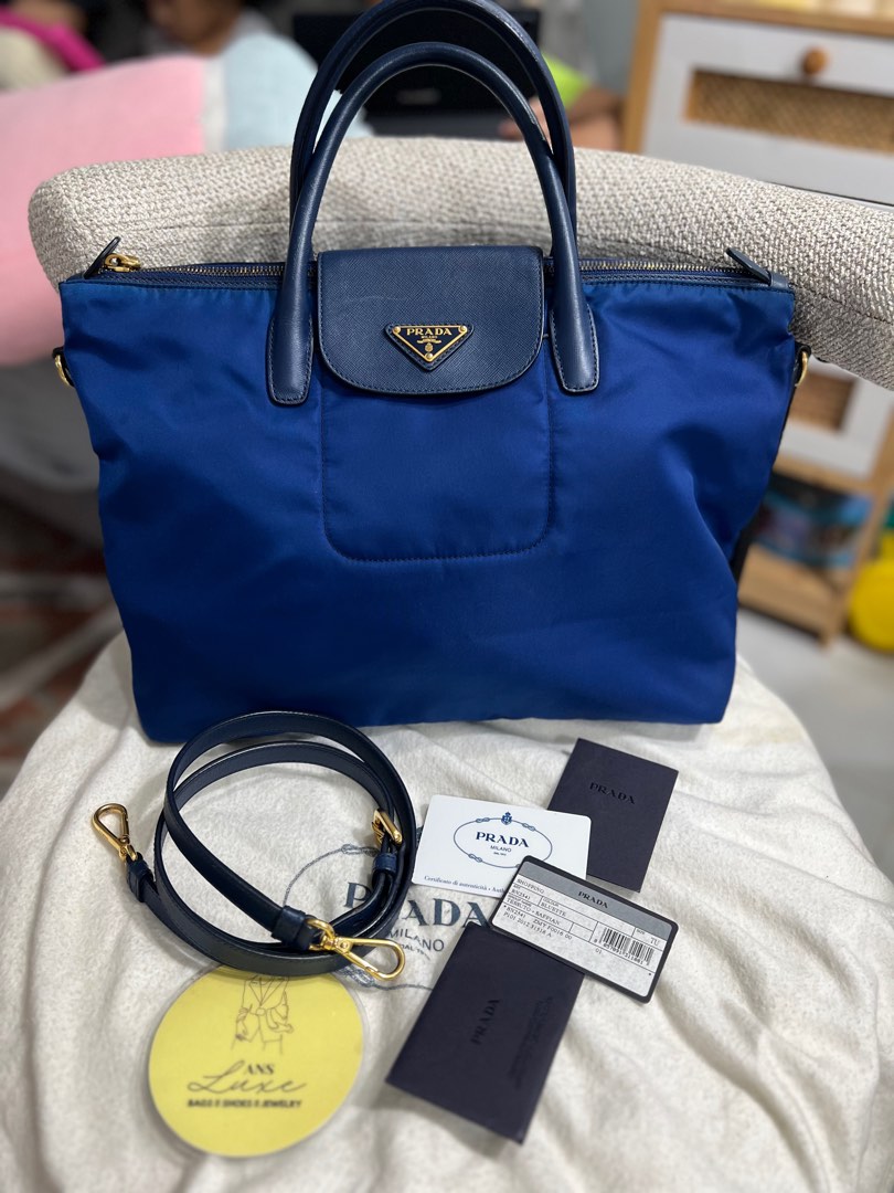 Authentic prada two way bag, Luxury, Bags & Wallets on Carousell