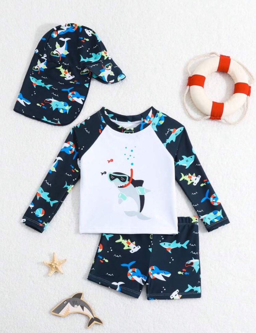 Baby SHEIN rash guard 3in1, Babies & Kids, Babies & Kids Fashion on ...