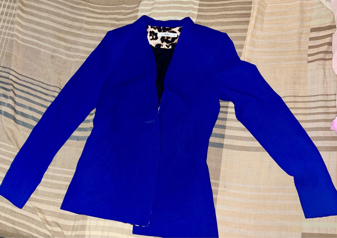 Bebe Formal Coat Royal Blue, Women's Fashion, Coats, Jackets and ...