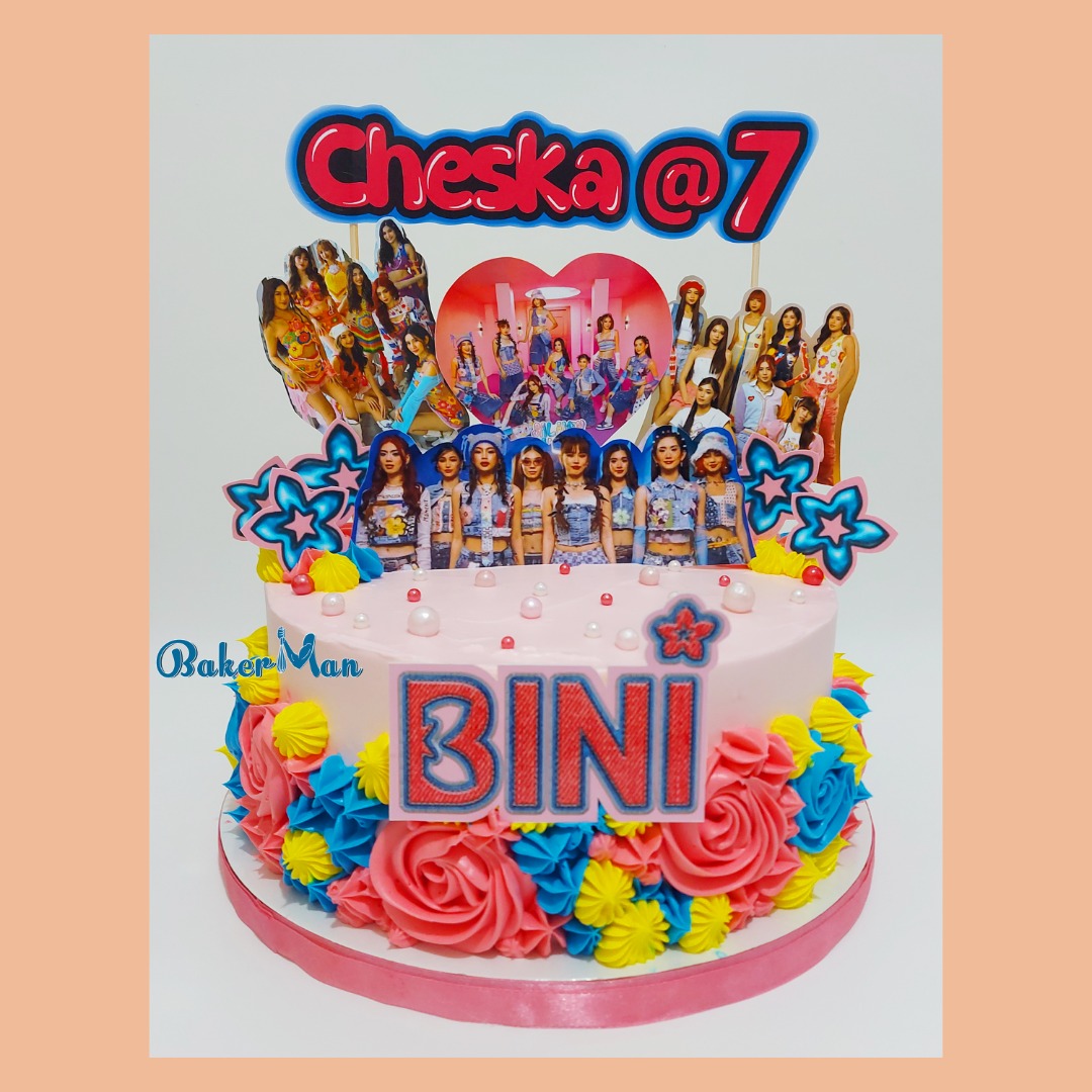 BINI themed cake, Food & Drinks, Homemade Bakes on Carousell