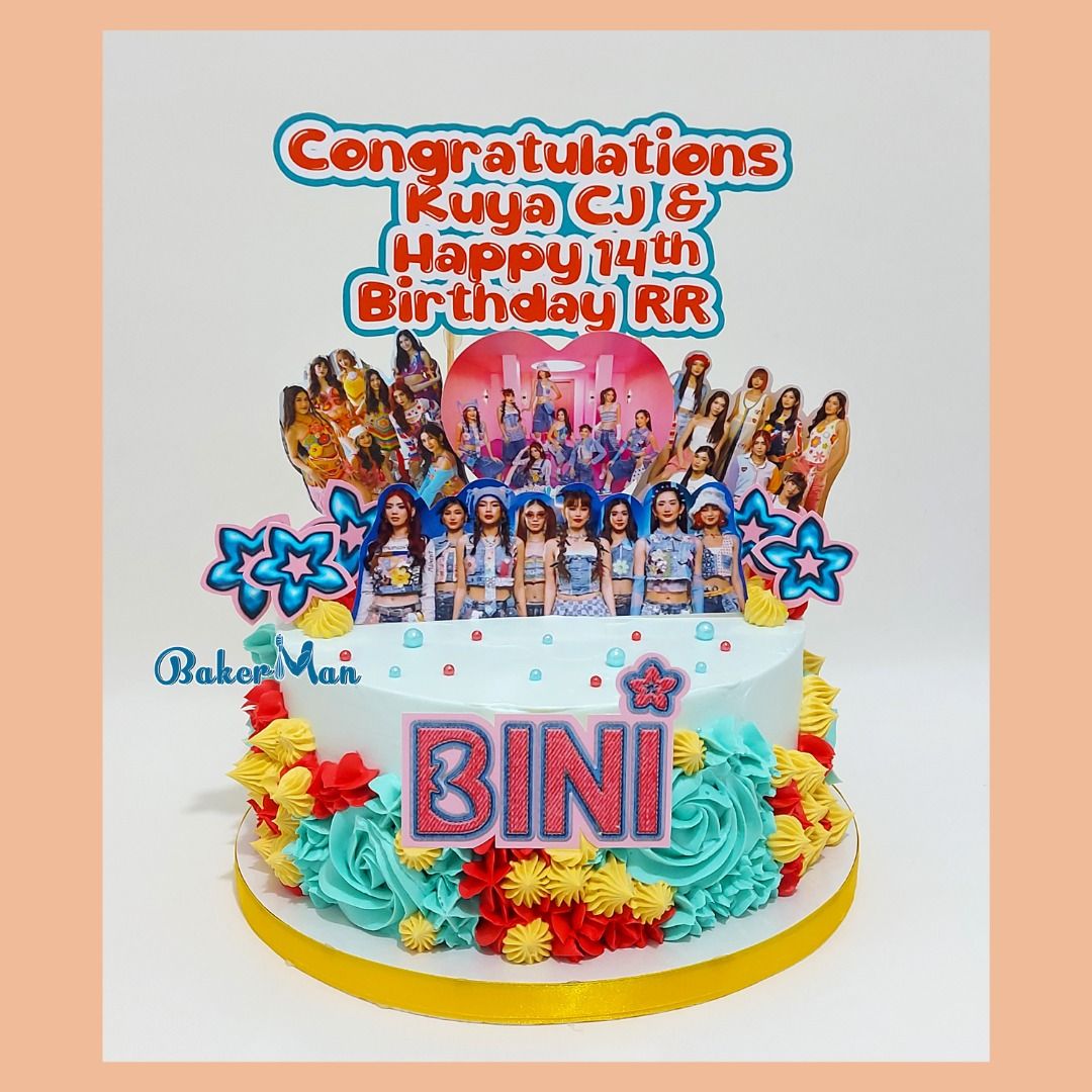 BINI themed cake, Food & Drinks, Homemade Bakes on Carousell