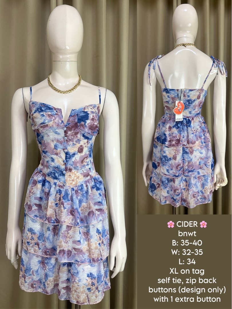 Cider Tie Dye Layered Corset Dress, Women's Fashion, Dresses & Sets, Dresses on Carousell