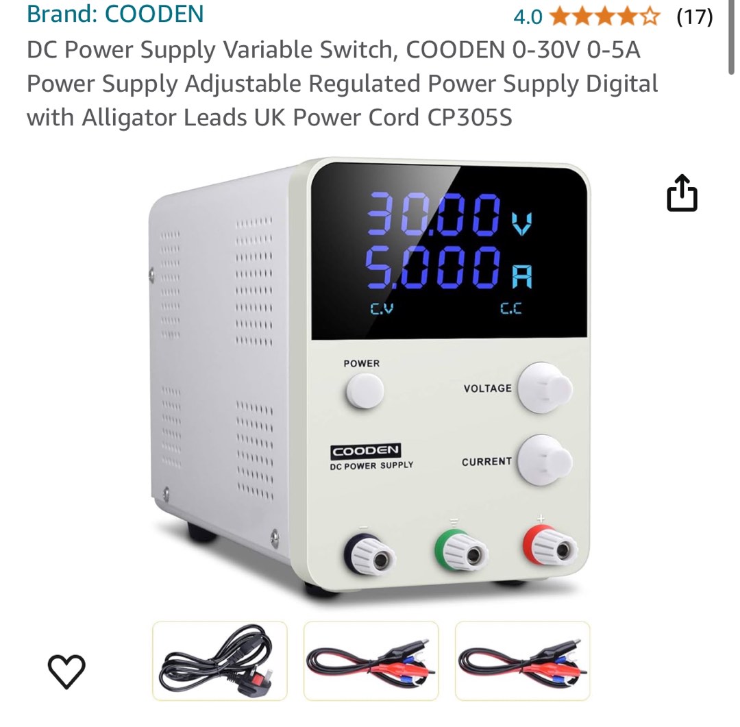DC Power Supply Variable Switch, COODEN 0-30V 0-5A Power Supply ...