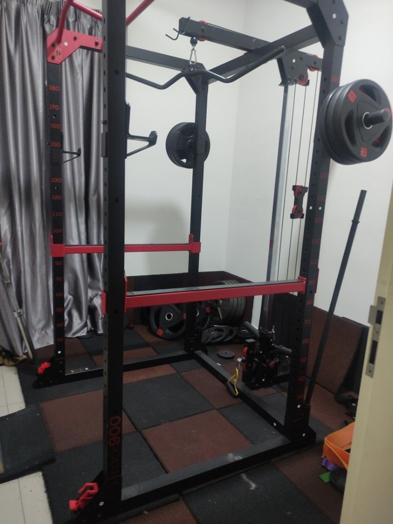 Decathlon Squat cage/power rack, Sports Equipment, Exercise & Fitness ...