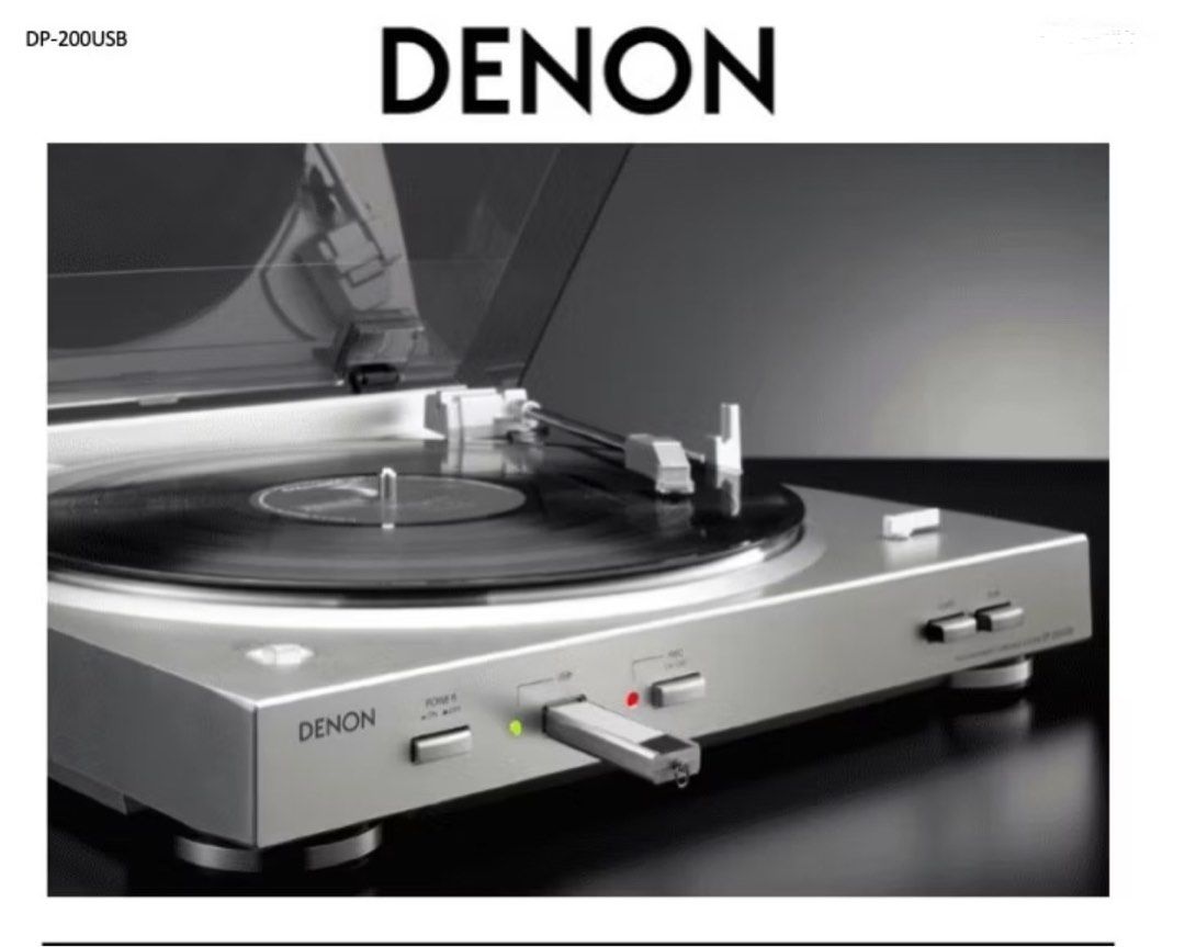 Denon DP-200USB Fully Automatic Turntable with USB MP3 Encoder, Audio ...
