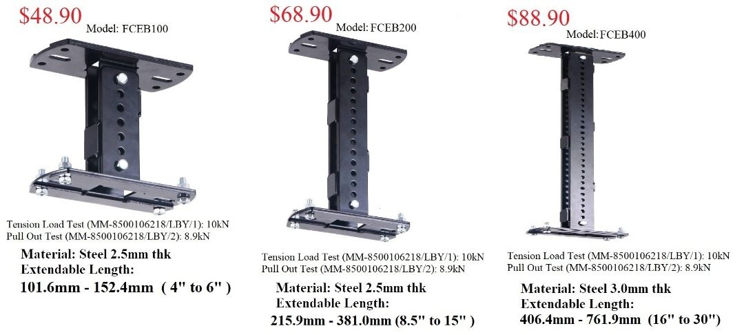 False Ceiling Fan Extension Bar/false Ceiling Fan Steel Bracket/False ...