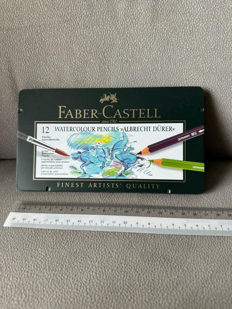 German FABER CASTELL Artist Grade Water Color Pencil 12 Colors, Hobbies ...