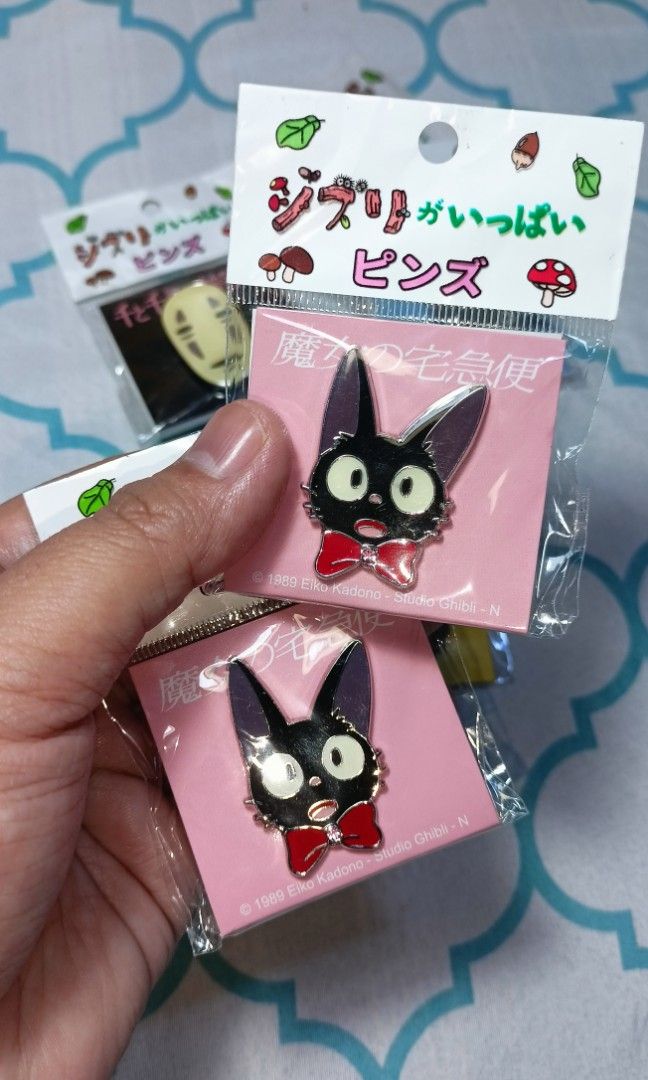 Ghibli Jiji Head - metal pin, Hobbies & Toys, Toys & Games on Carousell