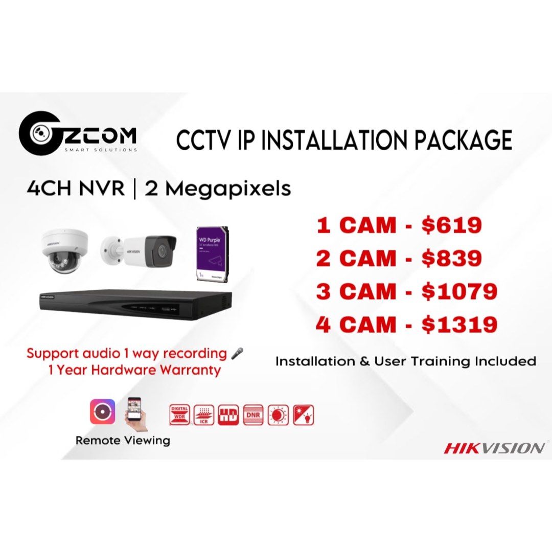 Hikvision/ Dahua/ UNV IP CCTV/ Analog CCTV/ WiFi Security Camera/ Video ...