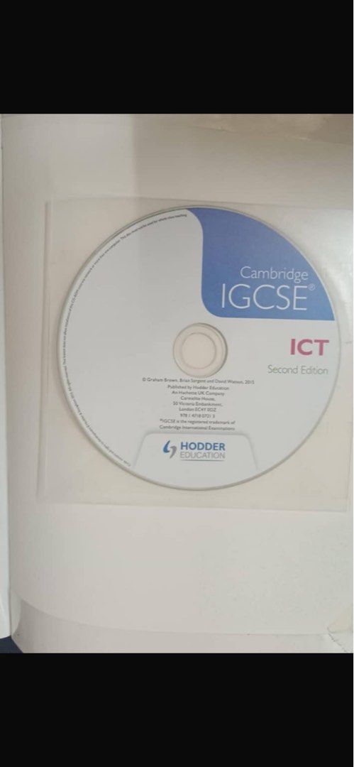 ICT textbook CAMBRIDGE IGCSE ( with CD), Hobbies & Toys, Books & Magazines, Textbooks on Carousell