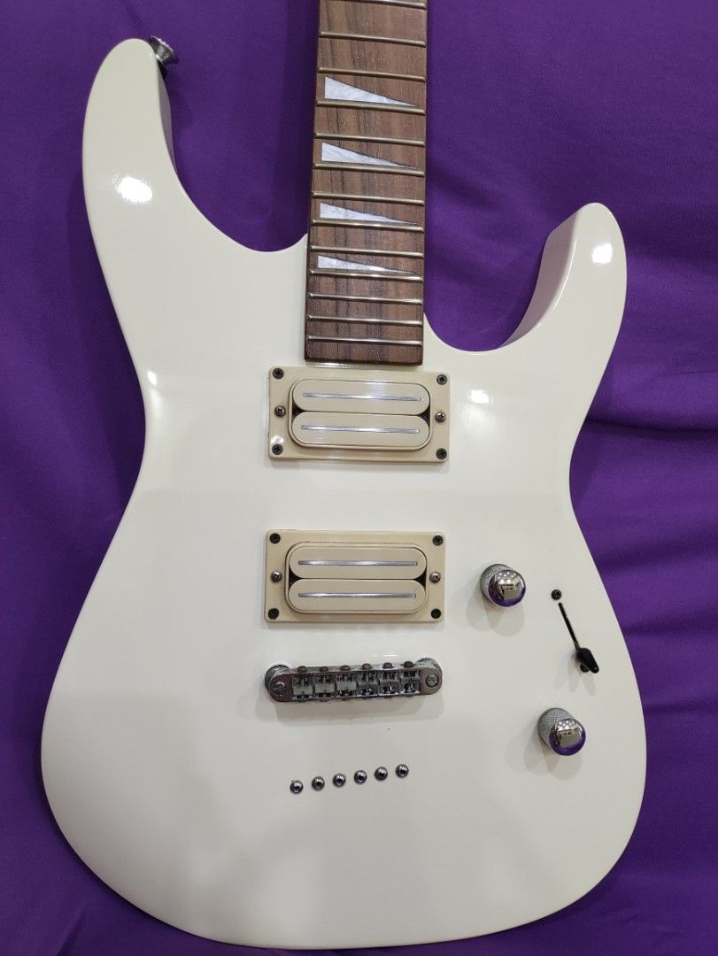 Jackson js32rt dinky snow white electric guitar upgraded with bill and ...