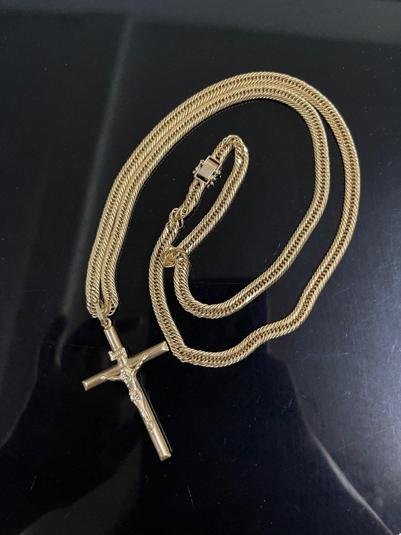 JAPAN STYLE SAUDI GOLD NECKLACE 18.8grams, Men's Fashion, Watches ...