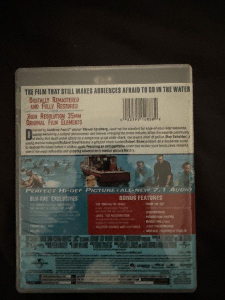Jaws Blu-Ray Disc, Hobbies & Toys, Music & Media, CDs & DVDs on Carousell