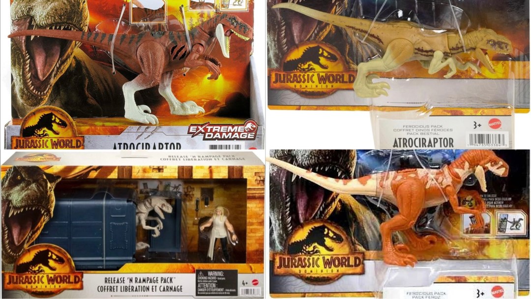 JURASSIC WORLD MATTEL TOYS ATROCIRAPTOR FULL SET VELOCIRAPTOR JURASSIC ...