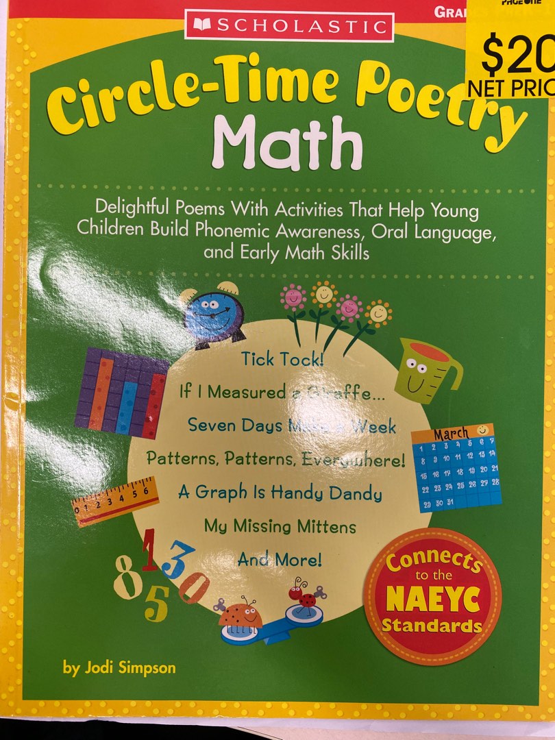 Scholastic Circle time poetry Math by Jodi Simpson, 興趣及遊戲, 書本 & 文具, 書本及 ...