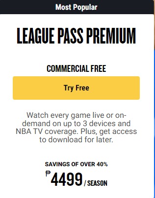 NBA League Pass Premium 1 year, Video Gaming, Gaming Accessories, Game ...