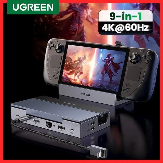 *New In Box*UGREEN CM800 Steam Deck Dock, 4K 60Hz 9 Ports, RJ45 PD100W ...