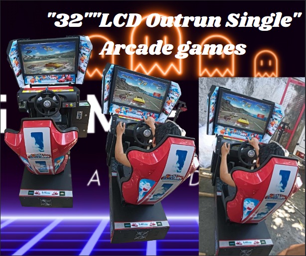 Outrun Car Racing Arcade Game "32" LCD Outrun Single Arcade Games For ...