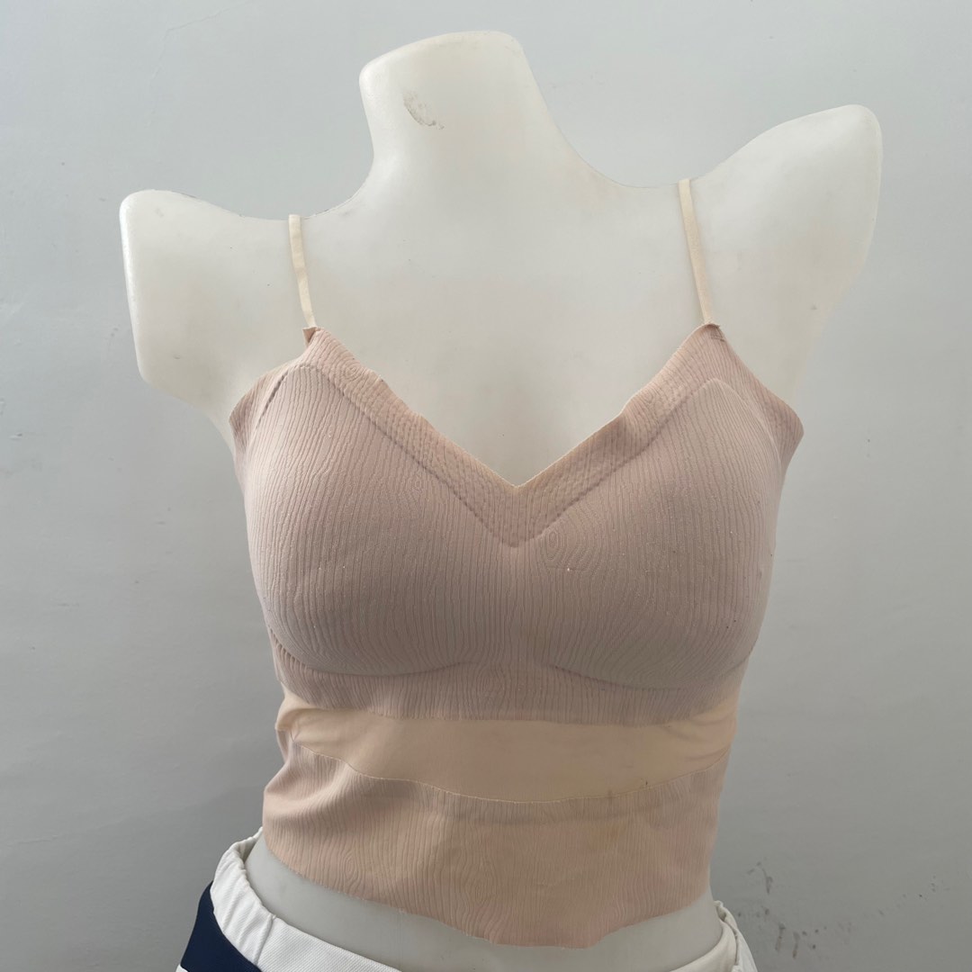 Peach Seamless Semi Sando Inner, Women's Fashion, Tops, Sleeveless on ...