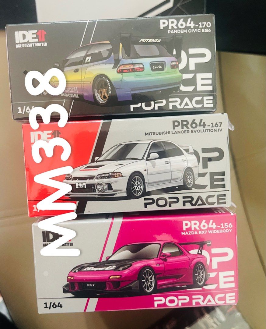 POP RACE IDE 2024 HONDA EG/MITSUBISHI EVO/MAZDA RX-7 FD SET, Hobbies ...